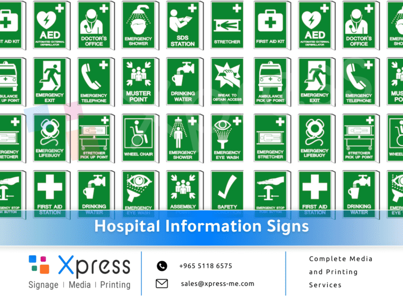 Information Signs - XpressME Kuwait Best Printing Signage Flags ...