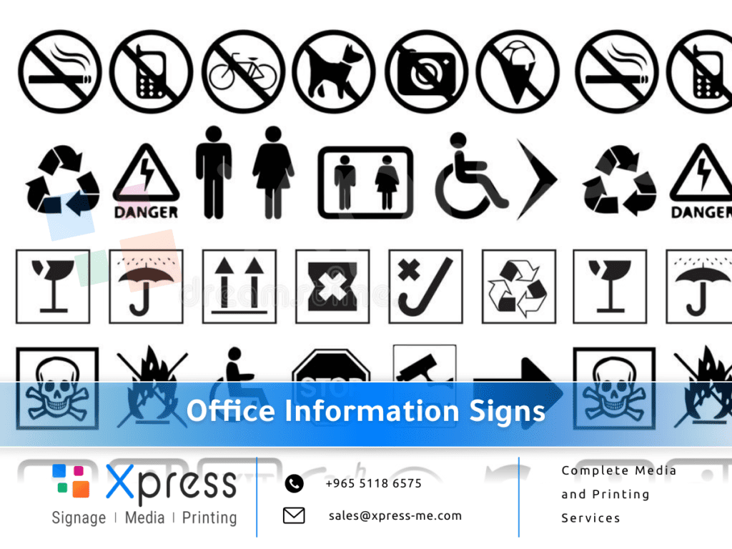 Information Signs - XpressME Kuwait Best Printing Signage Flags ...